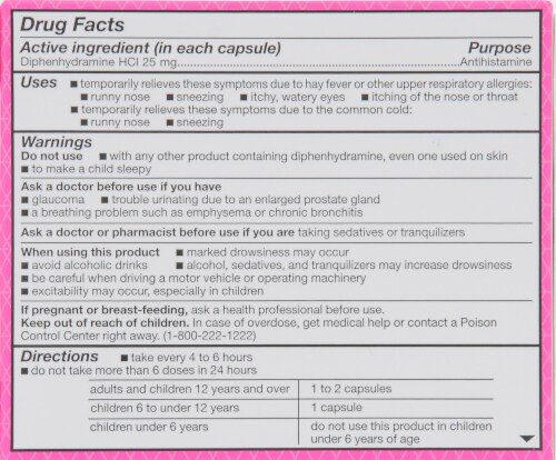 Kroger® Diphedryl Allergy Relief Capsules, 24 ct - Ralphs Kroger® Diphedryl Allergy Relief Capsules, 24 ct - Ralphs