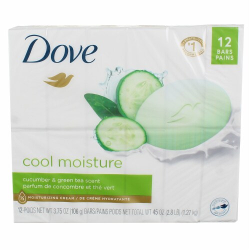 Dove Cool Moisture Moisturizer Cream Bars Cucumber And Green Tea 3 75