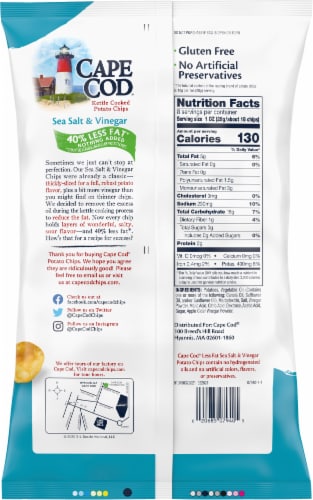 Cape Cod Reduced Fat Sea Salt & Vinegar Kettle Cooked Potato Chips, 8 ... Cape Cod Reduced Fat Sea Salt & Vinegar Kettle Cooked Potato Chips, 8 ...