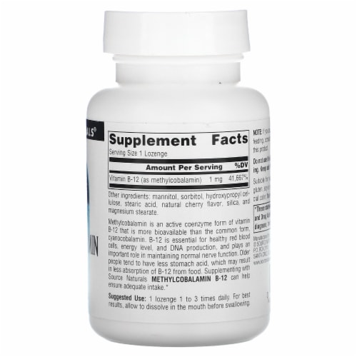 Source Naturals Methylcobalamin Vitamin B12 Cherry 1 Mg 240 Lozenges