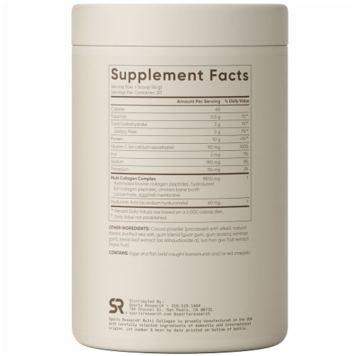 Sports Research Multi Collagen Complex, Chocolate, 1.03 lb, 1.02 Pound ... Sports Research Multi Collagen Complex, Chocolate, 1.03 lb, 1.02 Pound ...