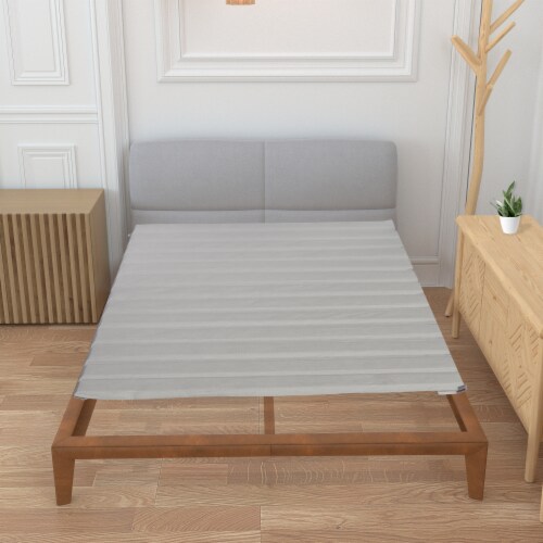 Continental Sleep 0.75 Horizontal Wooden Bunkie Board Bed Slats with Cover Twin Grey Twin Fred Meyer