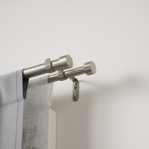 Umbra Cappa Nickel Silver Double Curtain Rod 120 in. L X 180 in. L Count of 1 QFC