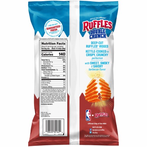Ruffles Double Crunch Sweet And Smoky Bbq Potato Chips 7 75 Oz Food 4 Less