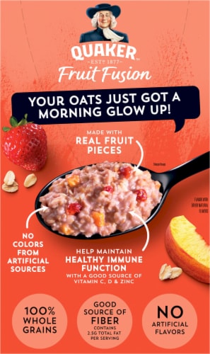 Quaker® Fruit Fusion Strawberry Peach Instant Oatmeal, 6 ct - Kroger Quaker® Fruit Fusion Strawberry Peach Instant Oatmeal, 6 ct - Kroger