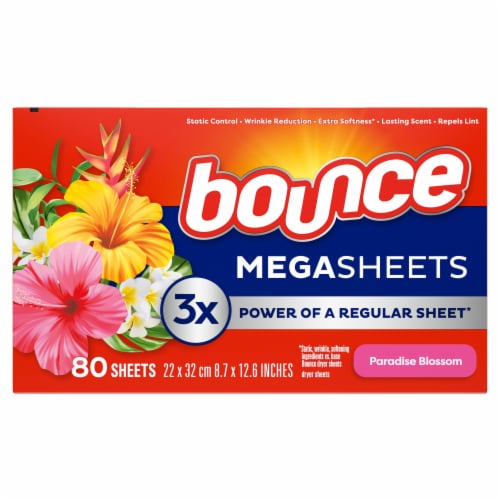 Bounce Outdoor Fresh & Clean Lasting Fresh Mega Dryer Sheets, 80 ct - QFC Bounce Outdoor Fresh & Clean Lasting Fresh Mega Dryer Sheets, 80 ct - QFC