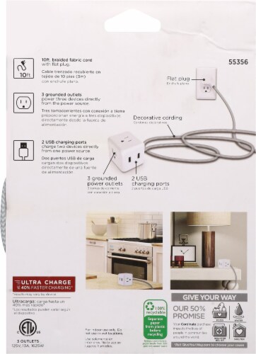 Cordinate Usb Charging Extension Cord Cube 10 Ft Fred Meyer