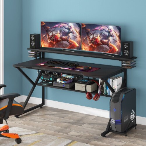 Gaming table with shelves store