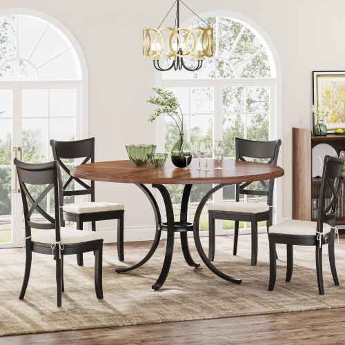 Tribesigns Round Dining Table for 4 6 People 47 Modern Kitchen Table No Size Fred Meyer