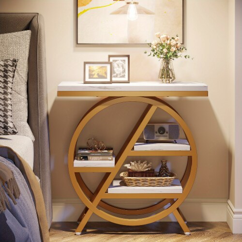Tribesigns 4 Tier End Table Small Side Table Snack Table with Storage Shelves No Size Mariano s