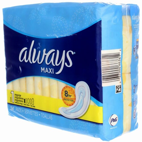 Always Maxi Size 1 Regular Absorbency Pads, 24 ct - Kroger Always Maxi Size 1 Regular Absorbency Pads, 24 ct - Kroger