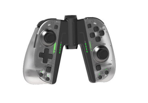 NEXiLUX Motion Controllers pair compatible with Switch Lite OLED JoyCon Clear White 1 Foods Co