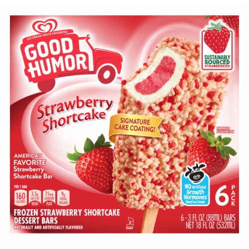 Good Humor Strawberry Shortcake Frozen Dairy Dessert Bars 6 Ct