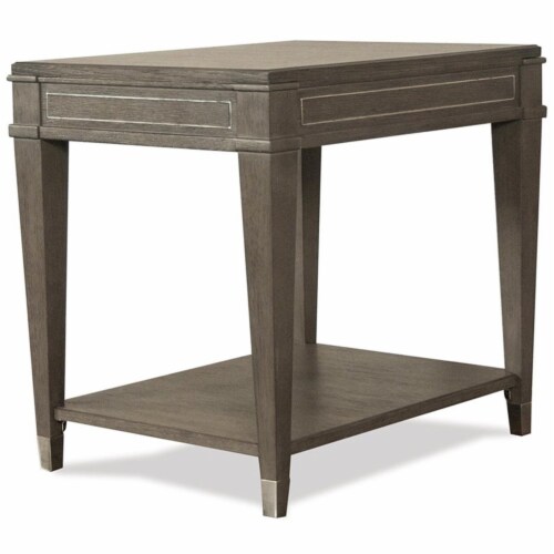 Riverside Furniture Dara II 20 End Table in Gray Wash 1 Baker s