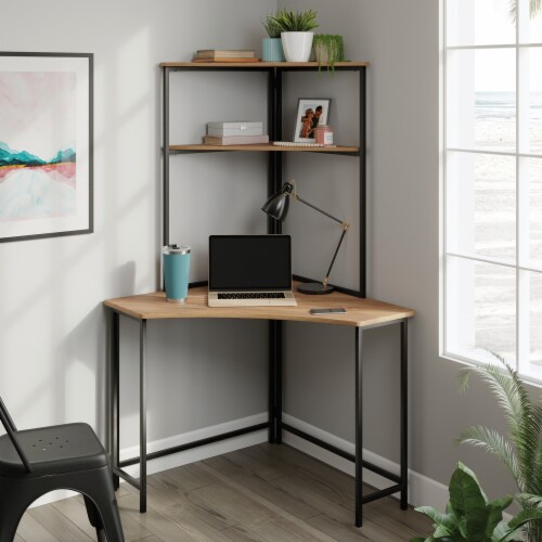 Sauder North Avenue Corner Desk with Hutch in Sindoori Mango 1 Fry s Food Stores