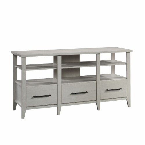 Sauder Summit Station Credenza TV Stand with Storage in Glacier Oak 1 Gerbes Super Markets