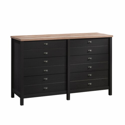 Sauder Cottage Road 6 Drawer Bedroom Dresser in Raven Oak 1 Foods Co