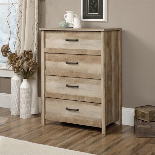 Sauder Cannery Bridge Collection 4 Drawer Chest Brown 31.25 x 17.5 x 41.5 in Fry s Food Stores