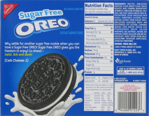 Oreo Sugar Free Chocolate Sandwich Cookies, 6.75 oz - Mariano’s Oreo Sugar Free Chocolate Sandwich Cookies, 6.75 oz - Mariano’s