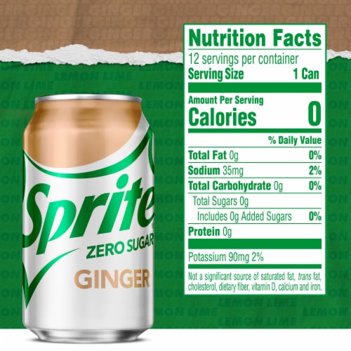Sprite Ginger Zero Sugar Lemon Lime Diet Soda Pop Soft Drink Limits