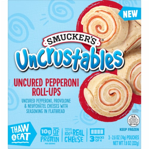 Smucker's Uncrustables Pizza Roll-Ups, 3 ct / 2.6 oz - Kroger Smucker's Uncrustables Pizza Roll-Ups, 3 ct / 2.6 oz - Kroger