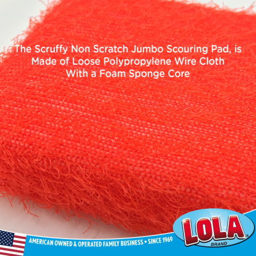 Lola Scruffy Scourer Non Scratch Jumbo Scouring Pad Foam Sponge Reusable 1 Ct 1 Fred Meyer