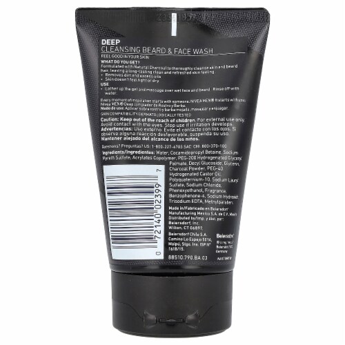Nivea Men® Deep Cleansing Natural Charcoal Beard And Face Wash 3 3 Fl Oz