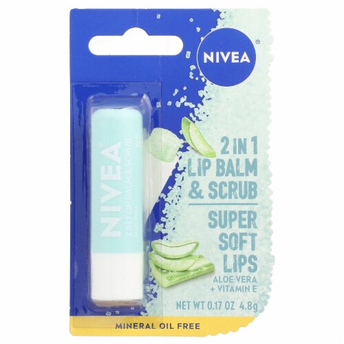 Nivea 2 In 1 Lip Balm Scrub Aloe Vera 0.17 oz 4.8 g 1 Count Fry s Food Stores