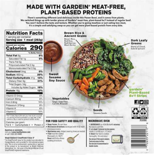 Healthy Choice Gardein Bef And Vegetable Plant Based Stir Fry Power Bowl Frozen Meal 925 Oz