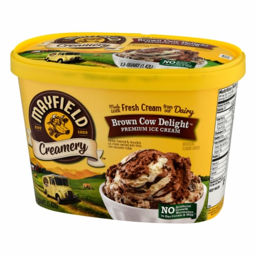Mayfield Creamery® Brown Cow Delight® Ice Cream Tub 1 5 Quart Frys