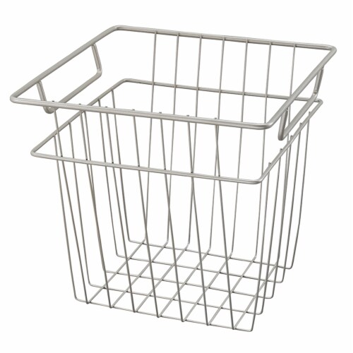 Closetmaid 107 X102 Coated Steel Cubeicals Wire Storage Bin Whandles Nickel 1 Piece Frys