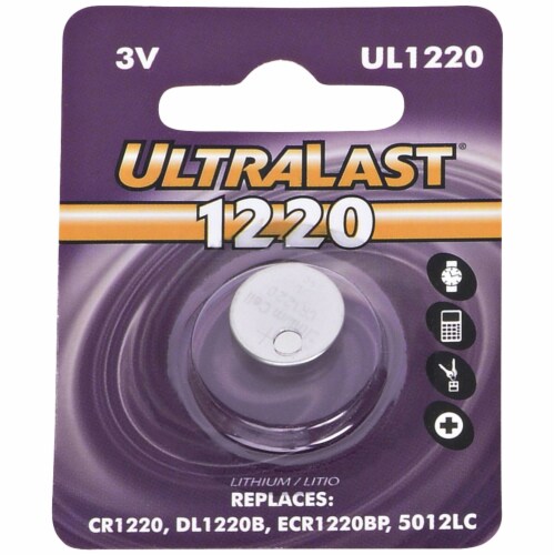 UL1220 CR1220 Lithium Coin Cell Battery, 1 - Fred Meyer UL1220 CR1220 Lithium Coin Cell Battery, 1 - Fred Meyer