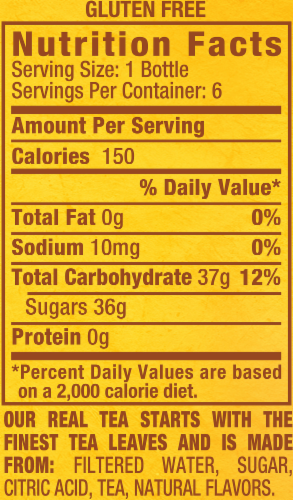 Snapple Lemon Iced Tea Drinks, 6 bottles / 16 fl oz - Kroger Snapple Lemon Iced Tea Drinks, 6 bottles / 16 fl oz - Kroger