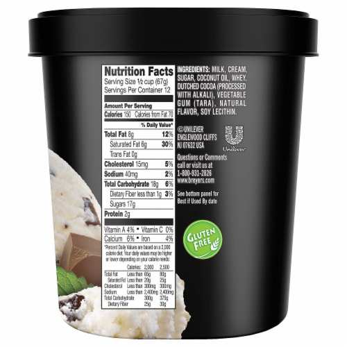 Breyers Mint Chocolate Chip Ice Cream Tub 48 Oz Smiths Food And Drug