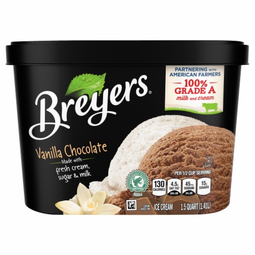 Breyers Vanilla Chocolate Ice Cream Tub 48 Oz Smiths Food And Drug