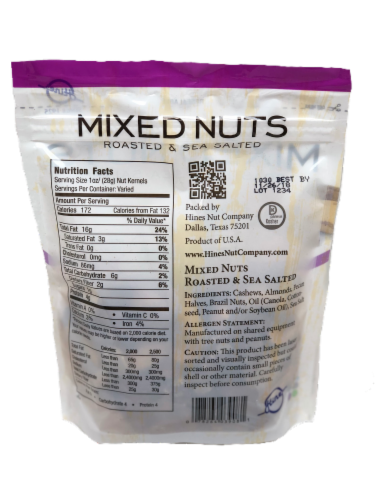 Hines Roasted & Sea Salted Mixed Nuts, 8 oz - Kroger Hines Roasted & Sea Salted Mixed Nuts, 8 oz - Kroger