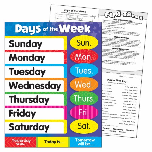 Trend Enterprises Trend Learning Charts Days of the Week Stars T-38203 ... Trend Enterprises Trend Learning Charts Days of the Week Stars T-38203 ...