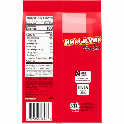 100 Grand Fun Size Candy Bars 10 Oz Fred Meyer