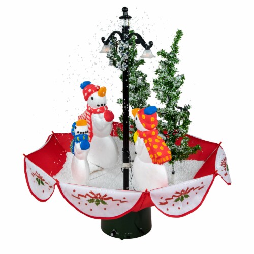 Northlight 30 Musical Lighted Snowing Snowman Family in Umbrella Base ... Northlight 30 Musical Lighted Snowing Snowman Family in Umbrella Base ...