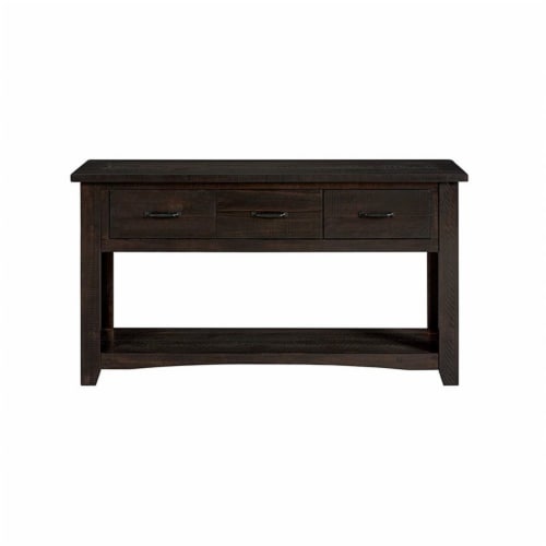 Benjara 16 Modern Wood Console Table with 3 Drawers in Espresso Brown 1 Kroger