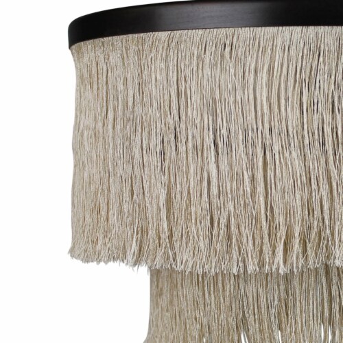 14 Inch Modern Pendant Chandelier, 2 Tiered Hanging Fabric 14 Inch Modern Pendant Chandelier, 2 Tiered Hanging Fabric