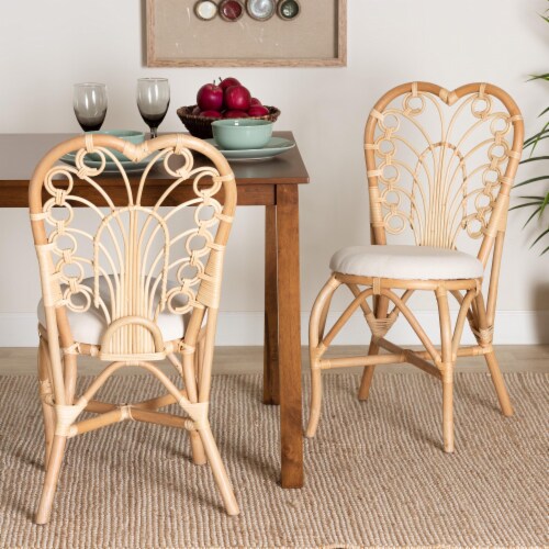 Bali And Pari Jerica Modern White Rattan Dining Chair One Size Fred Meyer