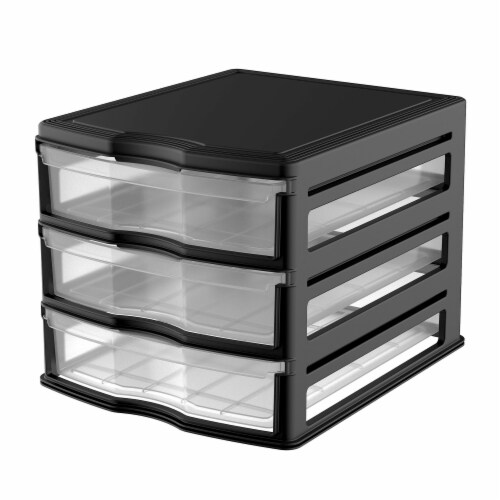 Life Story 3 Drawer Stackable Shelf Organizer Storage Drawers Black 3 Pack 3 Piece King Soopers