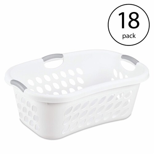 Sterilite Ultra HipHold 1.25 Bushel Plastic Clothes Laundry Basket Bin 18 Pack 18 Piece Mariano s