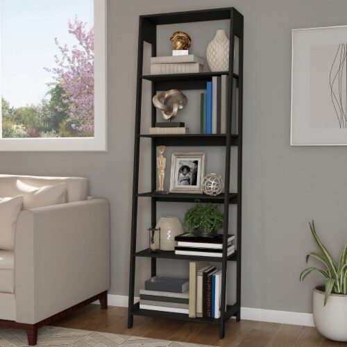 5 tier wooden ladder shelf store