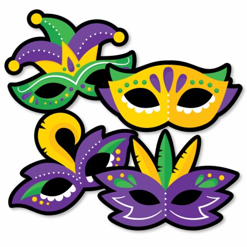 Big Dot Of Happiness Colorful Mardi Gras Mask Decorations Masquerade