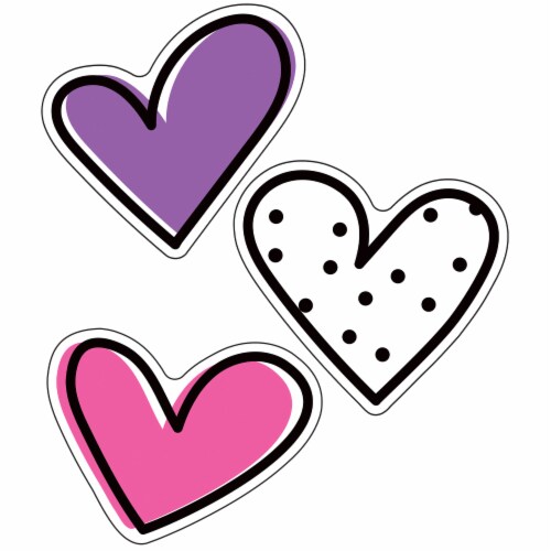 Carson Dellosa Education Kind Vibes Doodle Hearts Cut Outs 36 Per Pack