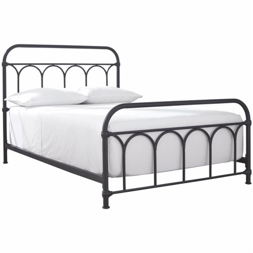 Bowery Hill Full Metal Spindle Bed in Matte Black 1 Fred Meyer