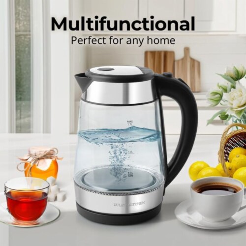 Zulay Kitchen Fast Boiling Electric Kettle 1.7L Hot Water Kettle 1500W With Auto Shut Off 1 Mariano s