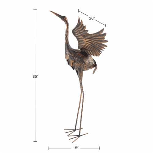 Pure Garden Flying Crane Garden Statue 35 Inch Metal Lawn Ornament ... Pure Garden Flying Crane Garden Statue 35 Inch Metal Lawn Ornament ...